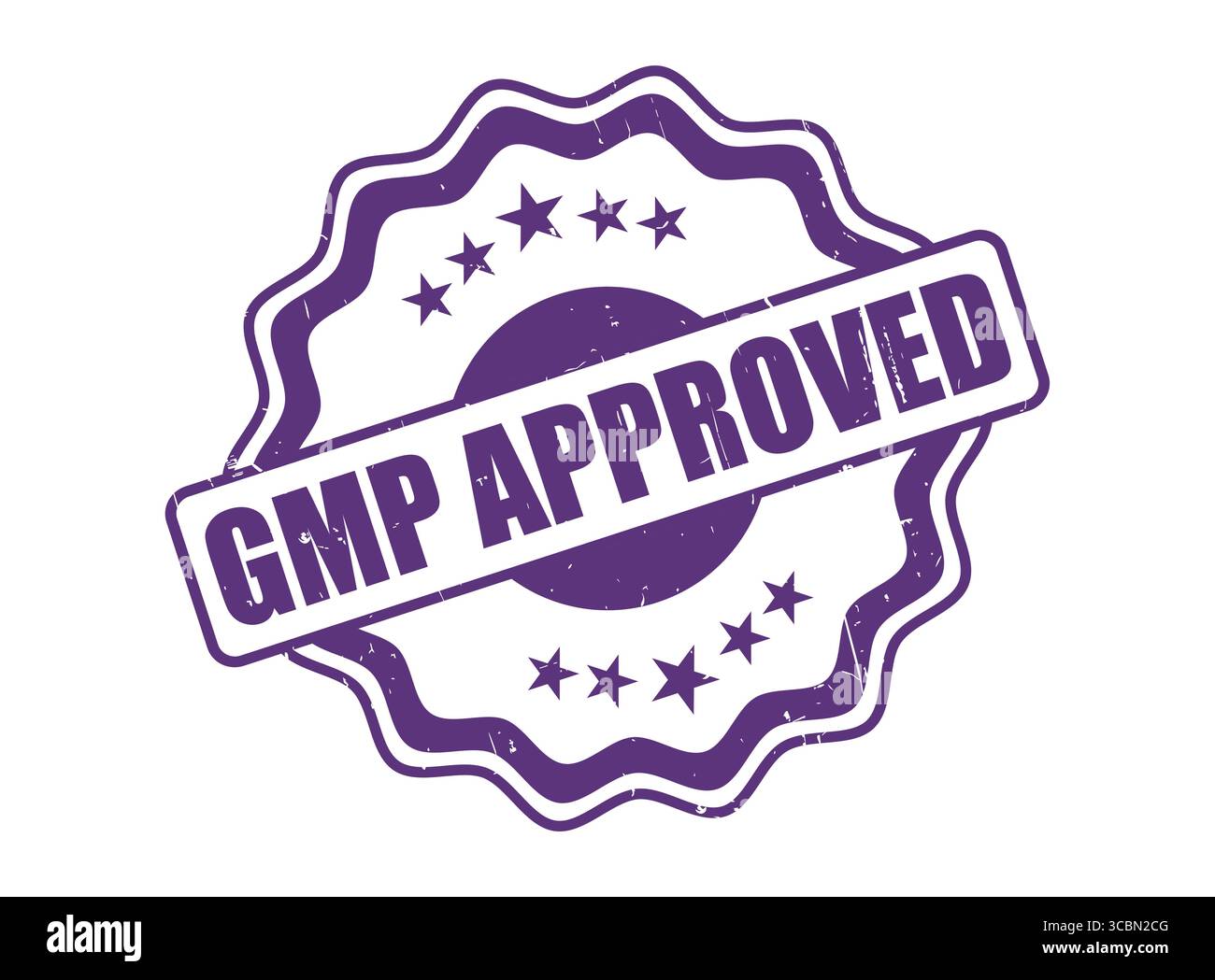 A Decorative Border GMP Approved Purple Rubber Stamp for Standards and ...