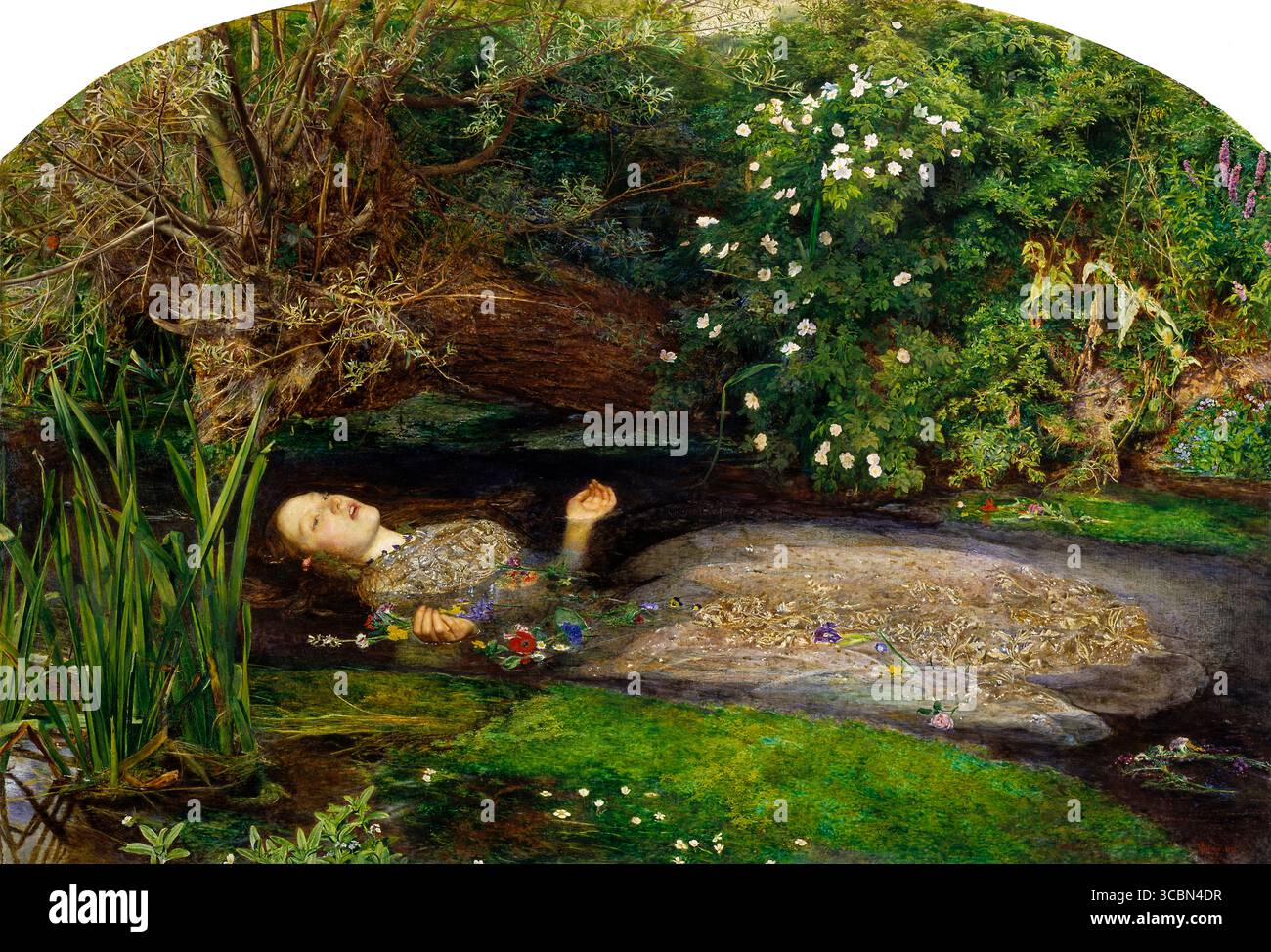 Ophelia. John Everett Millais. c. 1851. The model is Elizabeth Siddal ...