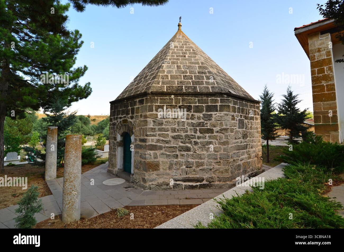Located in Kirikkale, Turkey, the Kocubaba Mosque and Tomb was built in ...