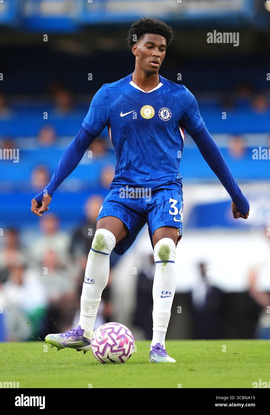 Chelsea's Josh Acheampong in action during the pre-season friendly ...
