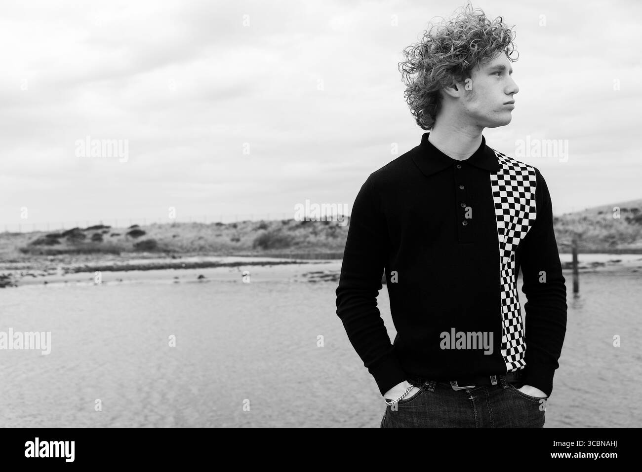 Vintage male fashion model cool Black and White Stock Photos & Images ...