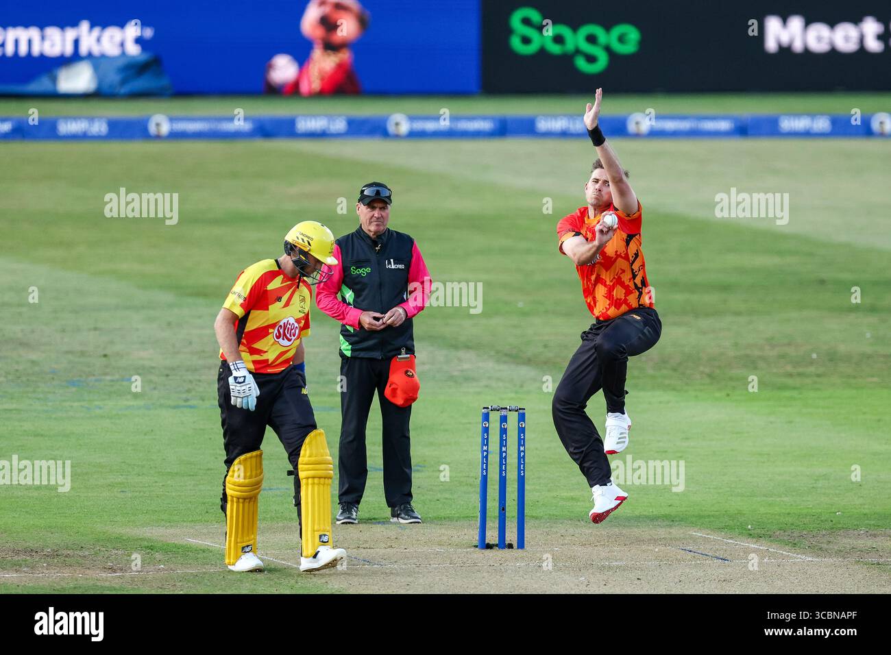 Tim Southee of Birmingham Phoenix in action bowling during the The ...
