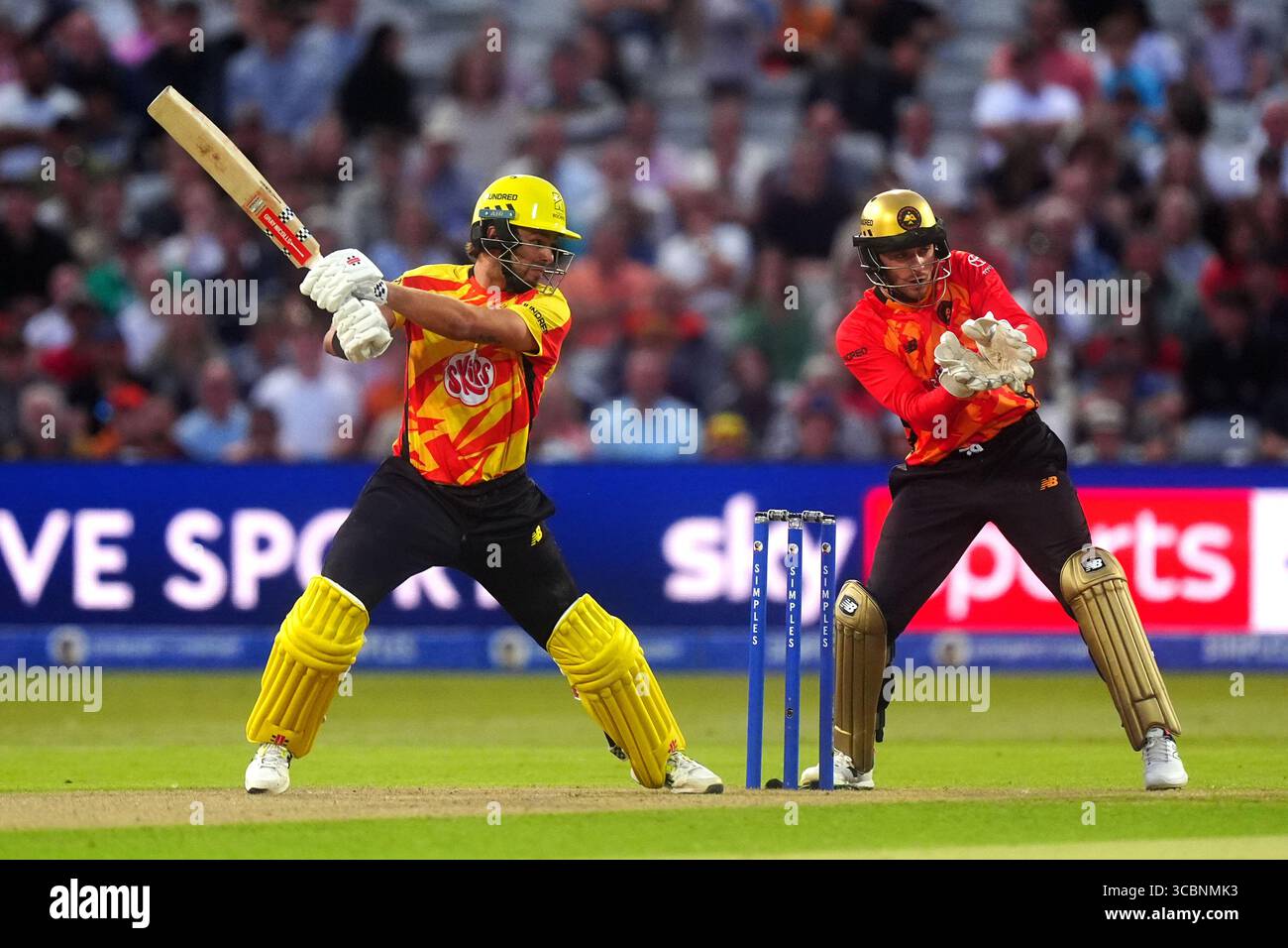 Trent Rockets' Max Holden (left) in action during the Hundred Men's ...