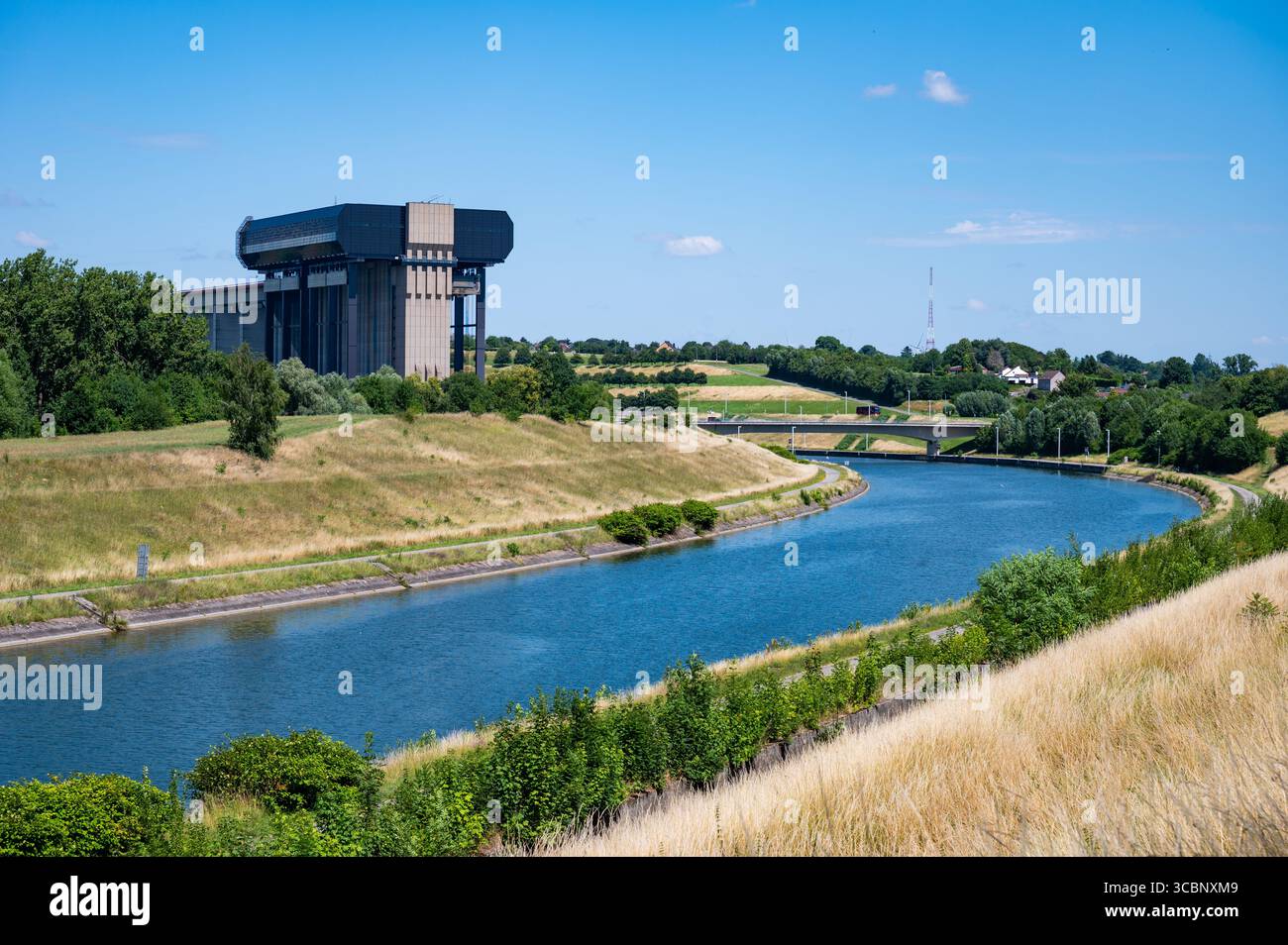 The modern boat lift of Strépy Thieu, Le Rœulx Hainaut, Belgium 13 July ...