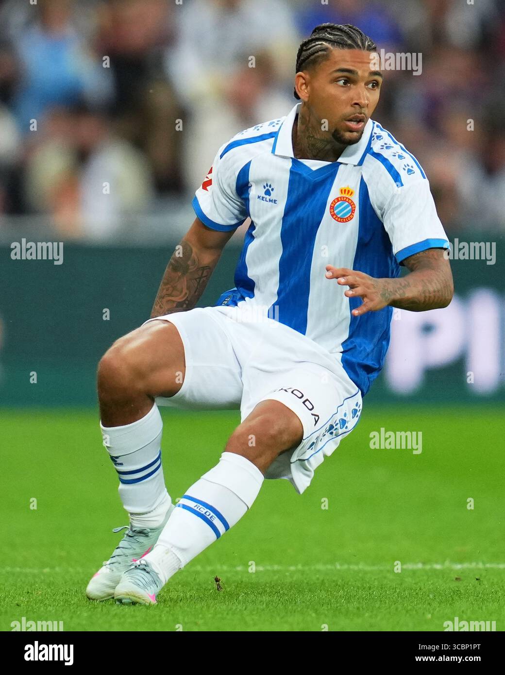 Tyrhys Dolan of RCD Espanyol during the pre-season friendly match ...