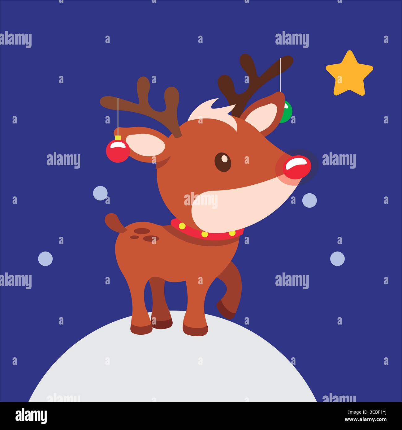 Magical christmas scene blue Stock Vector Images - Alamy