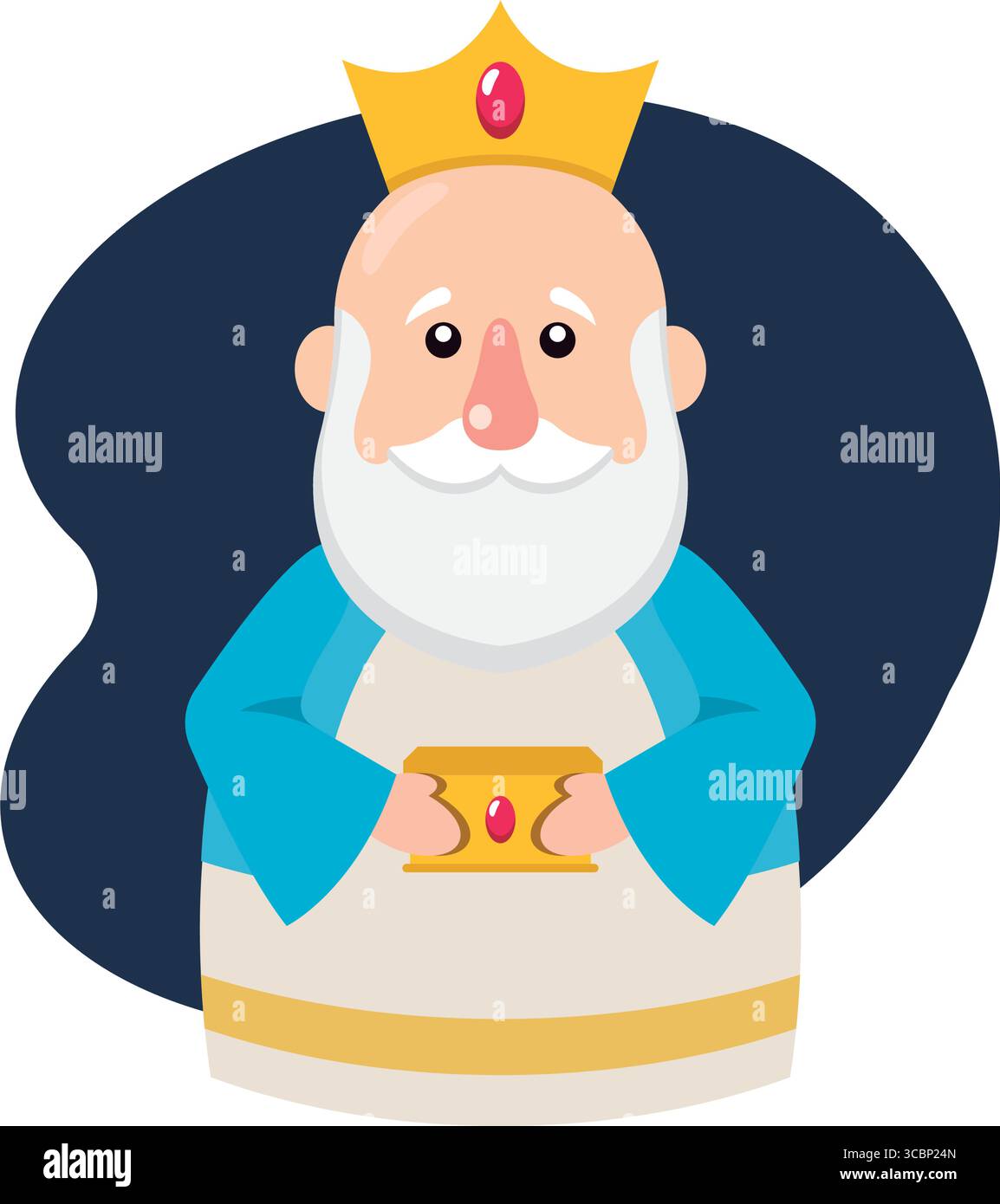 Wise king with golden goblet. Vector Stock Vector Image & Art - Alamy