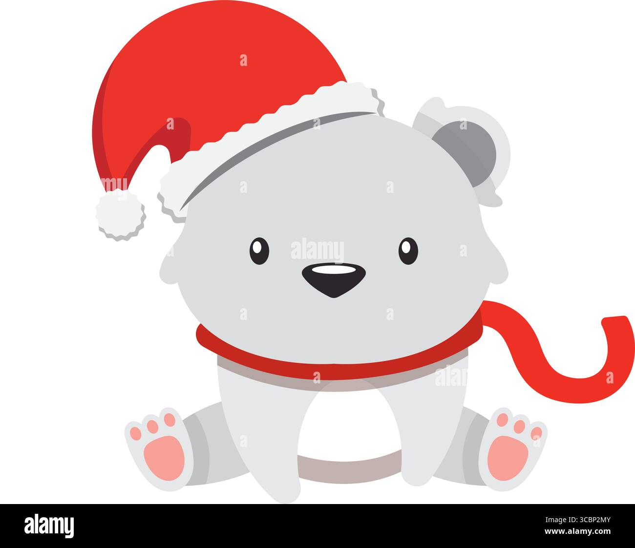 Polar bear santa hat Cut Out Stock Images & Pictures - Alamy