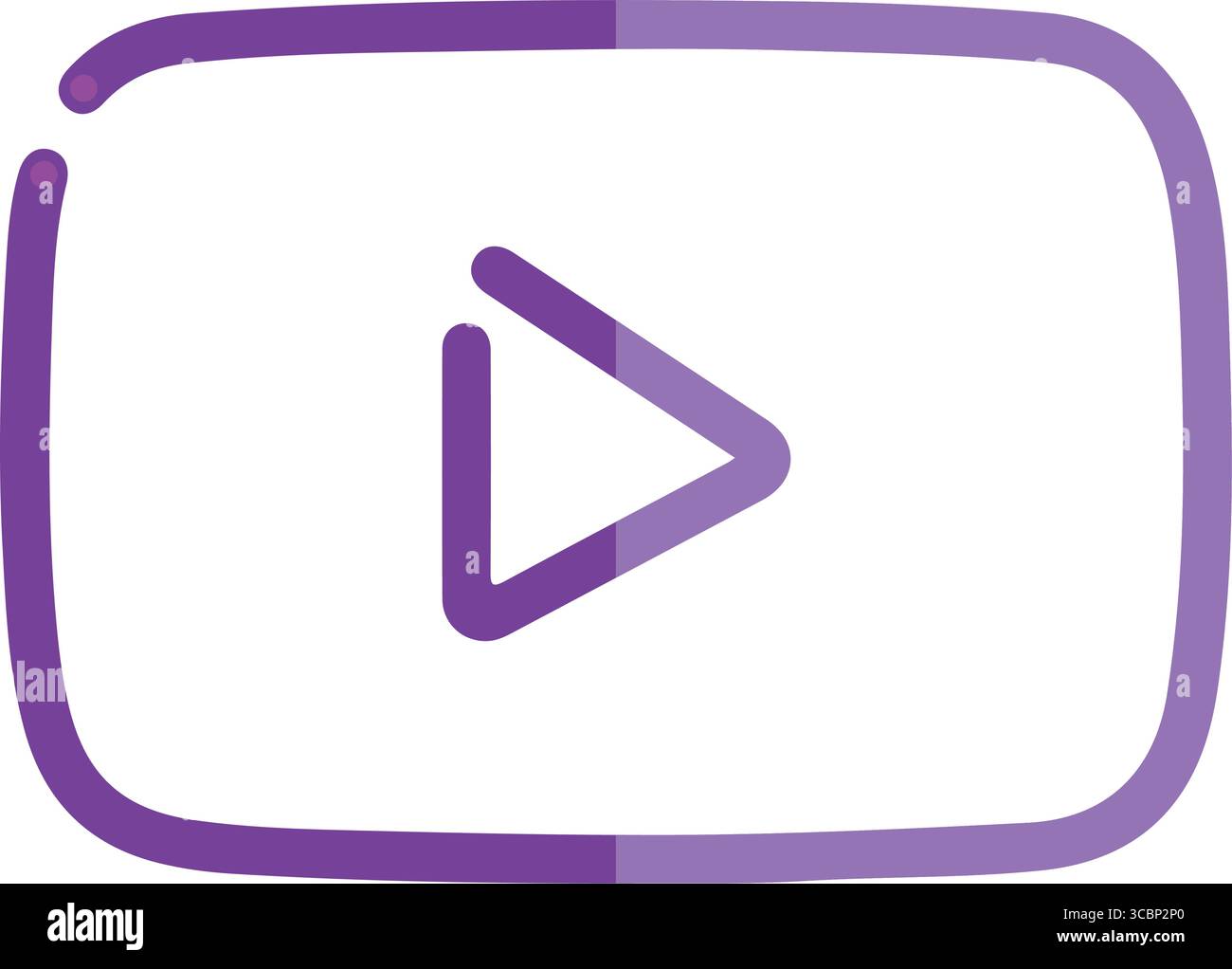 Purple video player icon. Vector Stock Vector Image & Art - Alamy