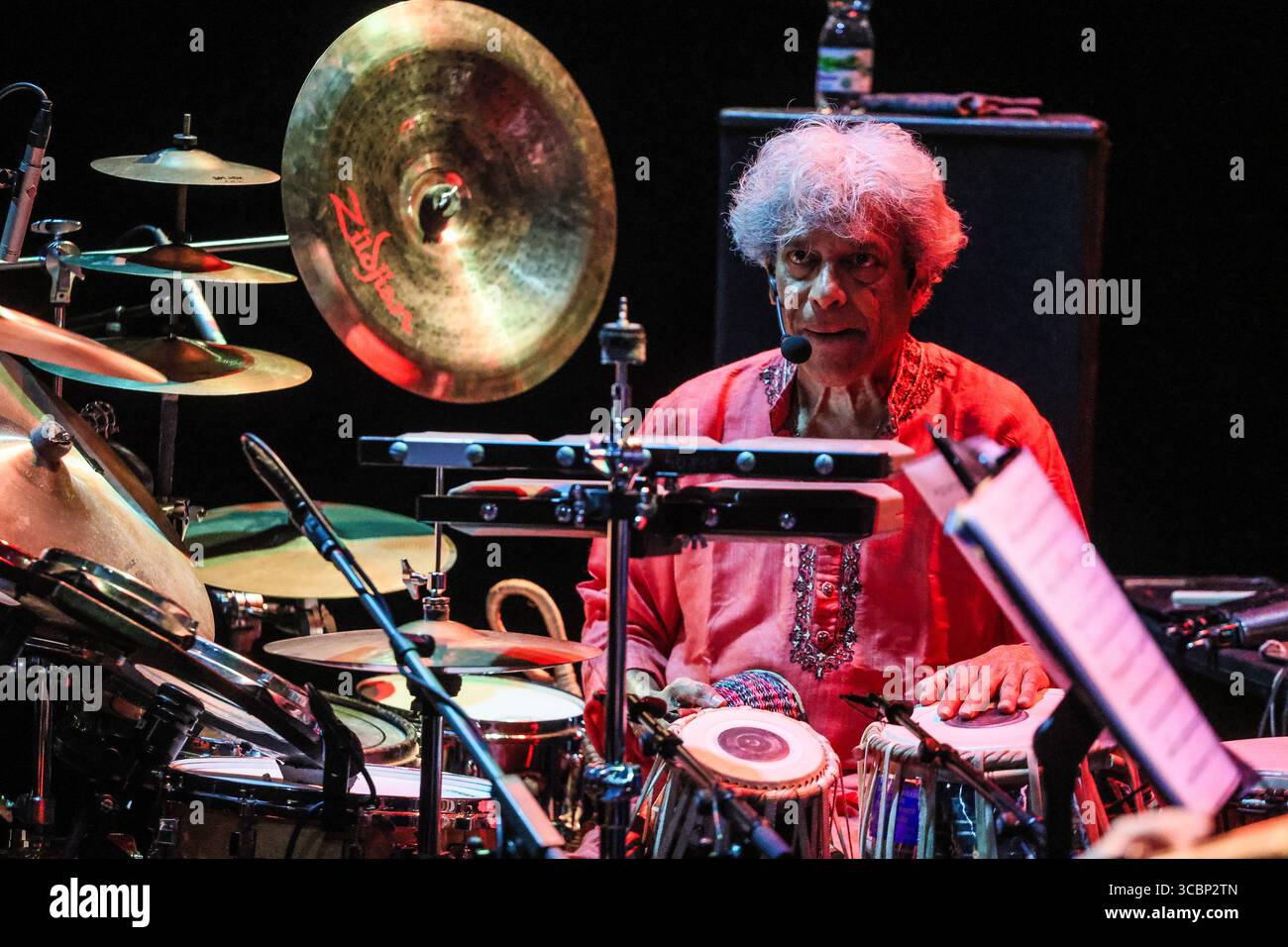 Brno, Czech Republic. 08th Aug, 2025. Indian drummer Trilok Gurtu ...