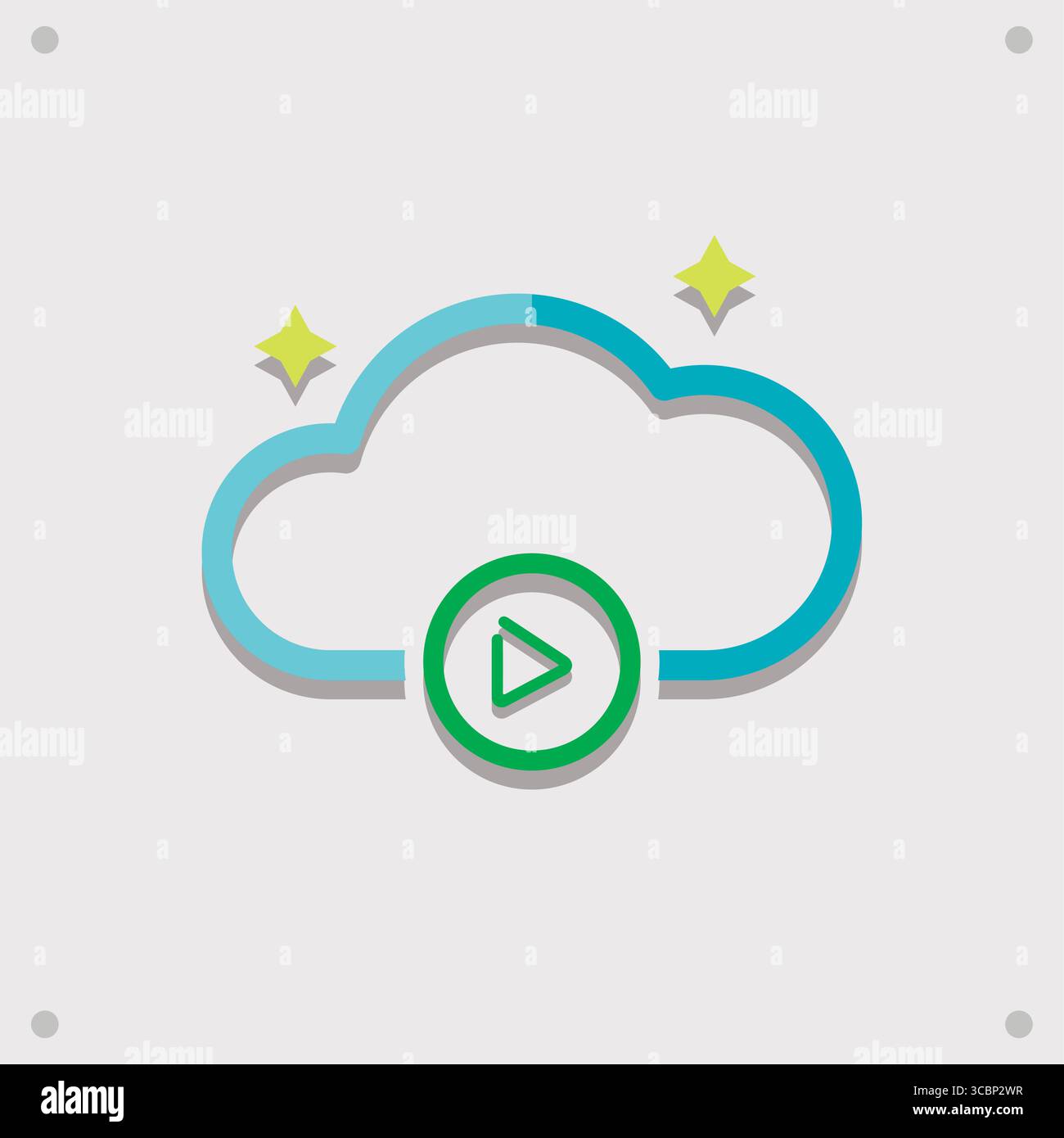 Cloud streaming with stars. Vector Stock Vector Image & Art - Alamy