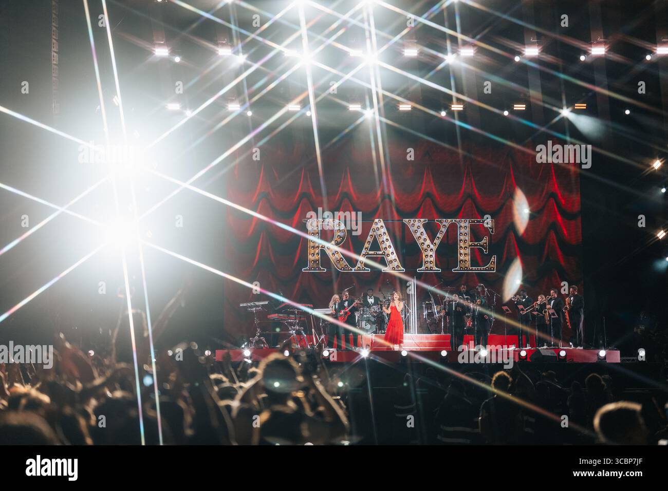Newquay, Cornwall, UK. 08/08/2025. Raye live concert at Boardmasters ...