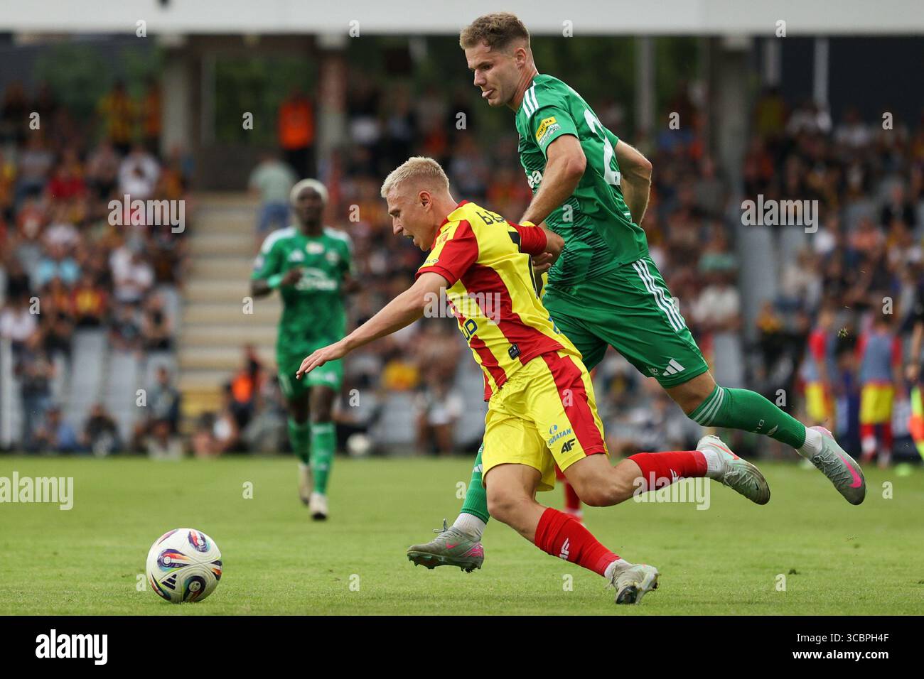 Kielce, Poland. 8 August, 2025 Michal Kaput Dawid Blanik during Korona ...