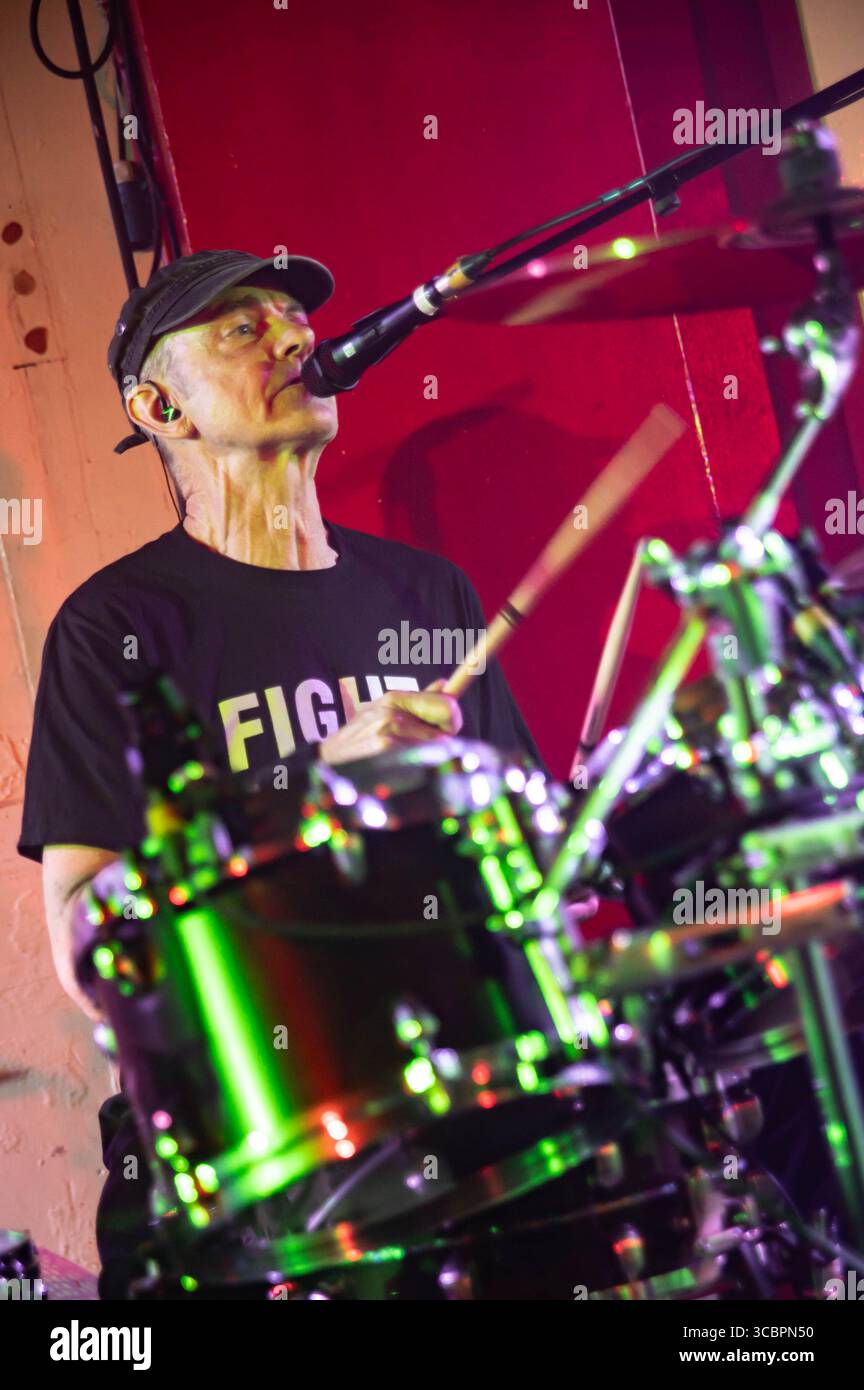 London, United Kingdom. 8th August 2025. Killing Joke's drummer "Big ...