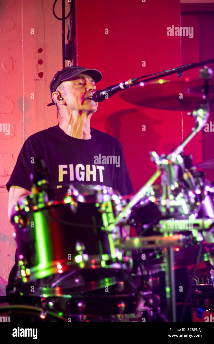 London, United Kingdom. 8th August 2025. Killing Joke's drummer "Big ...