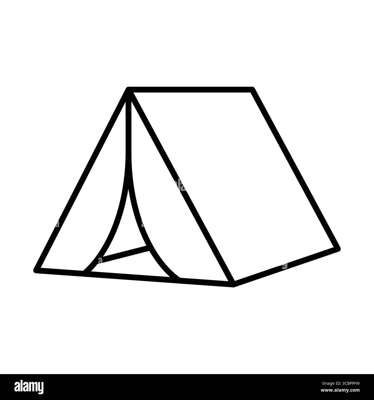Minimalist line art camping Black and White Stock Photos & Images - Alamy