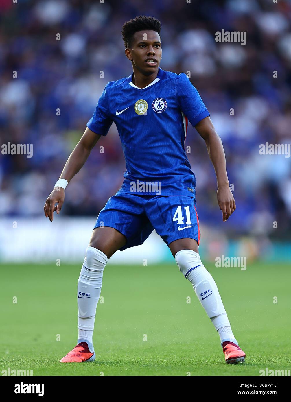Estevao of Chelsea during Chelsea and Bayern Leverkusen football match ...