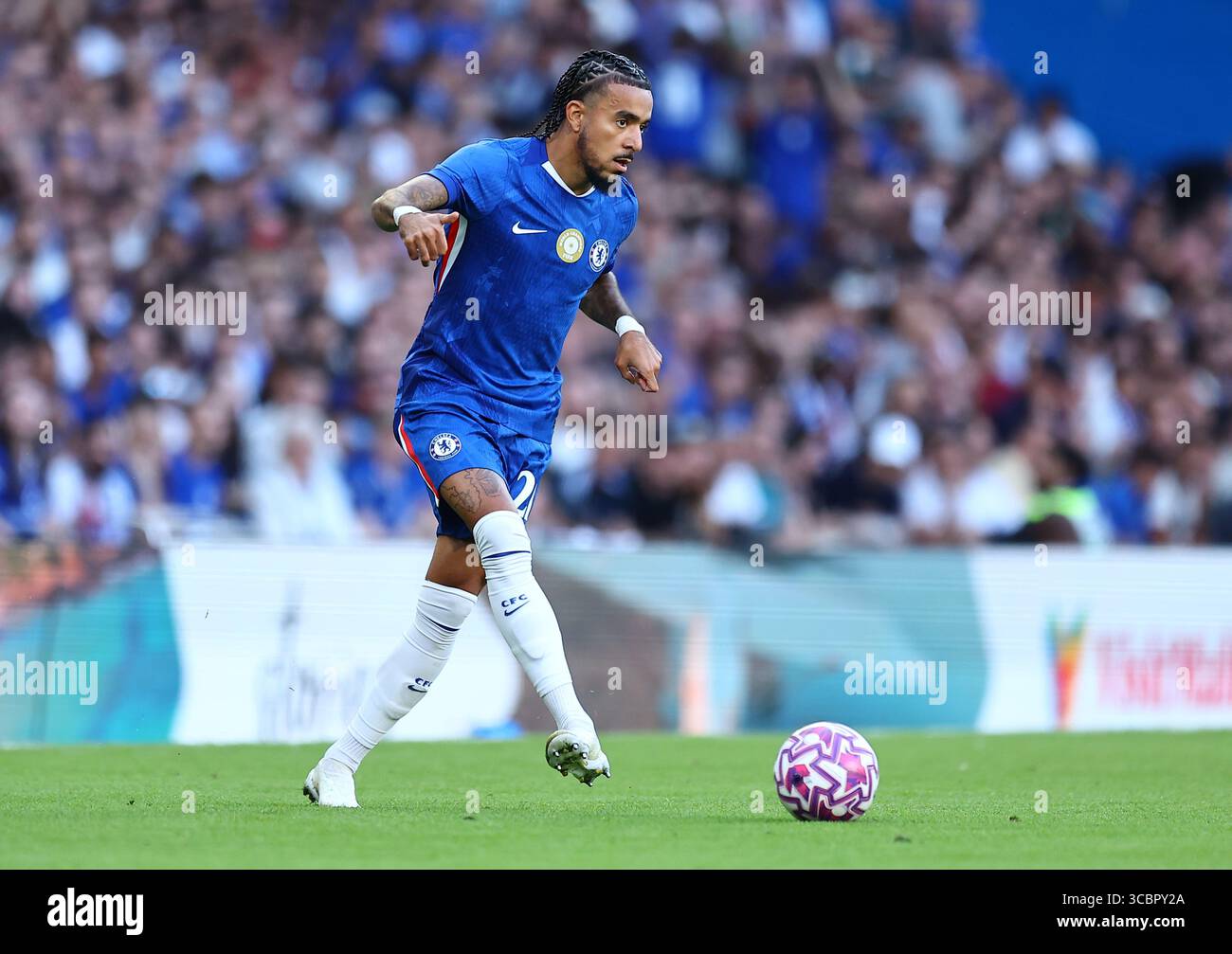 Malo Gusto of Chelsea during Chelsea and Bayern Leverkusen football ...