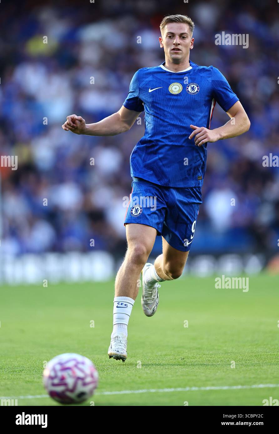 Liam Delap of Chelsea during Chelsea and Bayern Leverkusen football ...