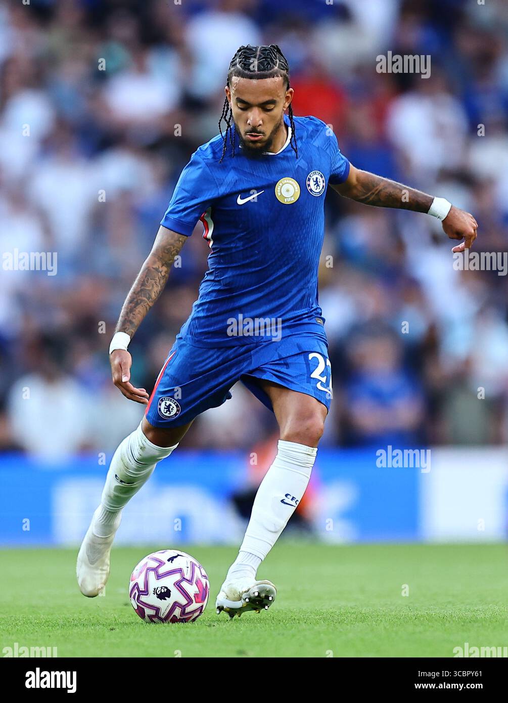 Malo Gusto of Chelsea during Chelsea and Bayern Leverkusen football ...