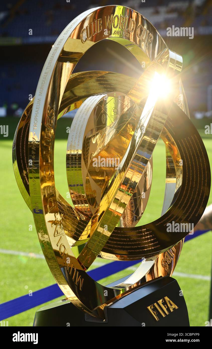2025 FIFA Club World Cup Trophy won by Chelsea seen on display ahead of ...