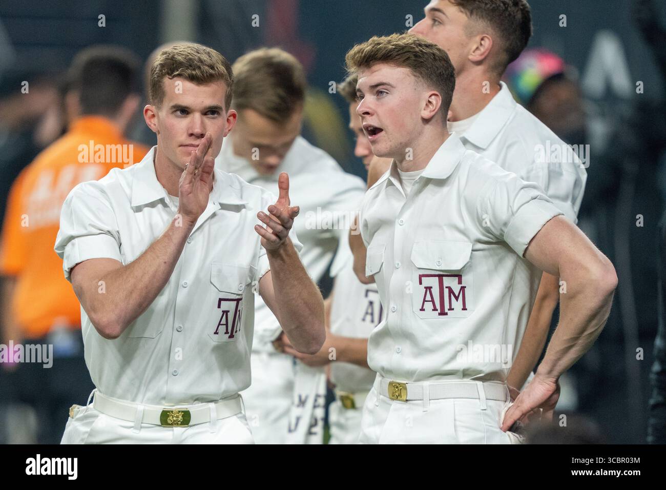 Texas A&M yell leaders perform during the 2024 Las Vegas Bowl versus ...