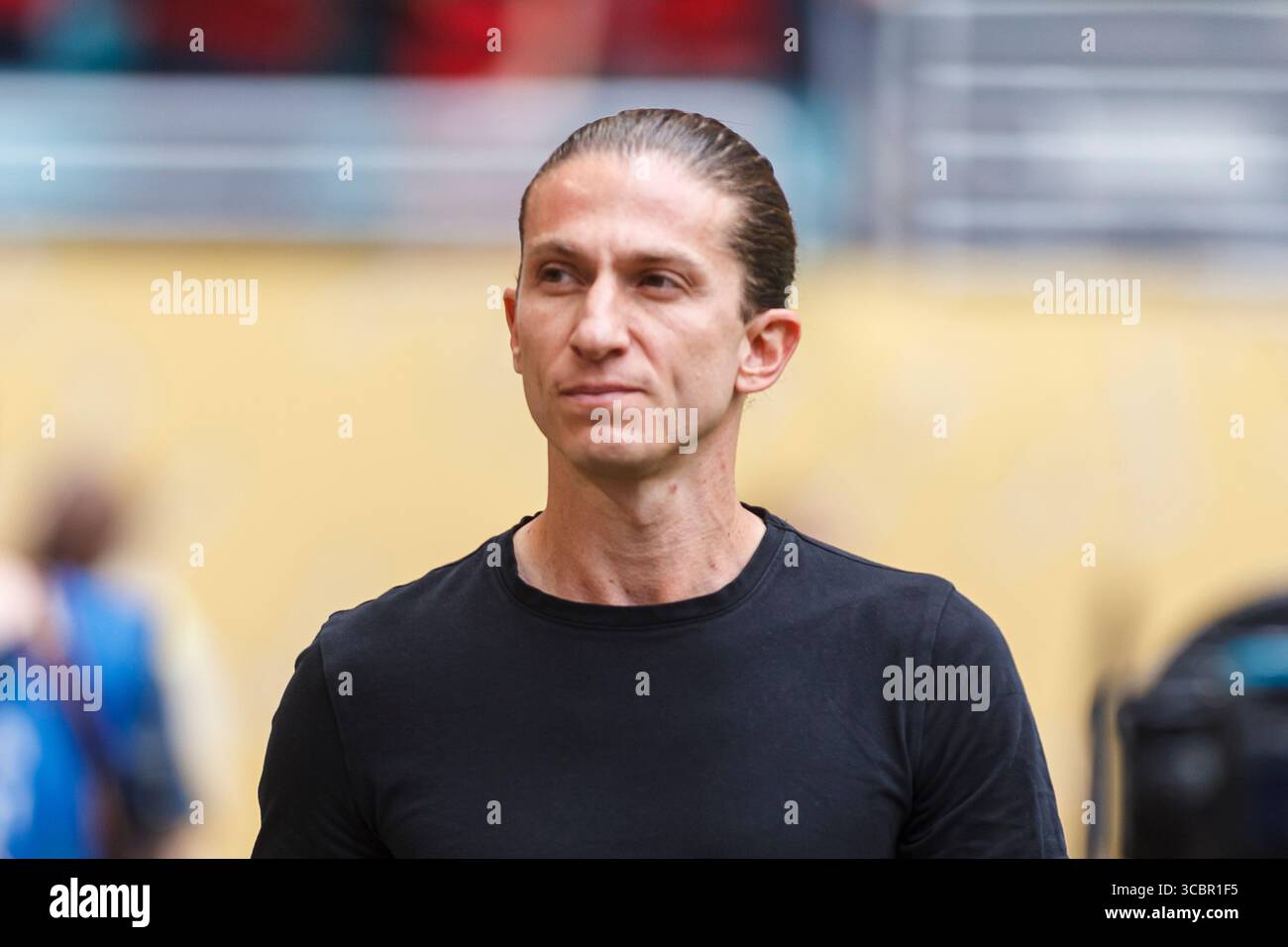 Miami, Florida - June 29: Flamengo Head Coach Filipe Luis greets the ...
