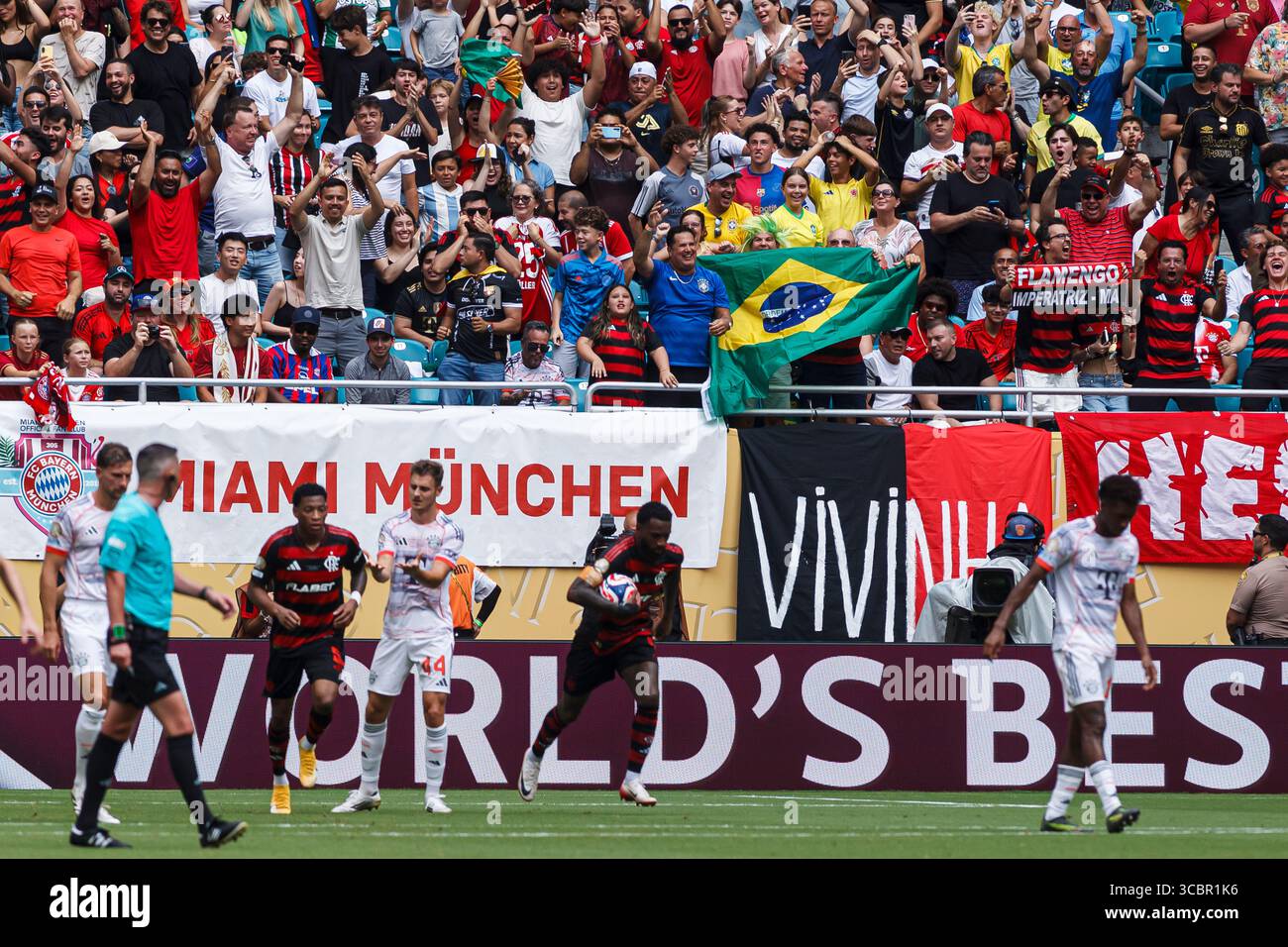 Miami, Florida - June 29: Gerson Santos of Flamengo celebrates his goal ...