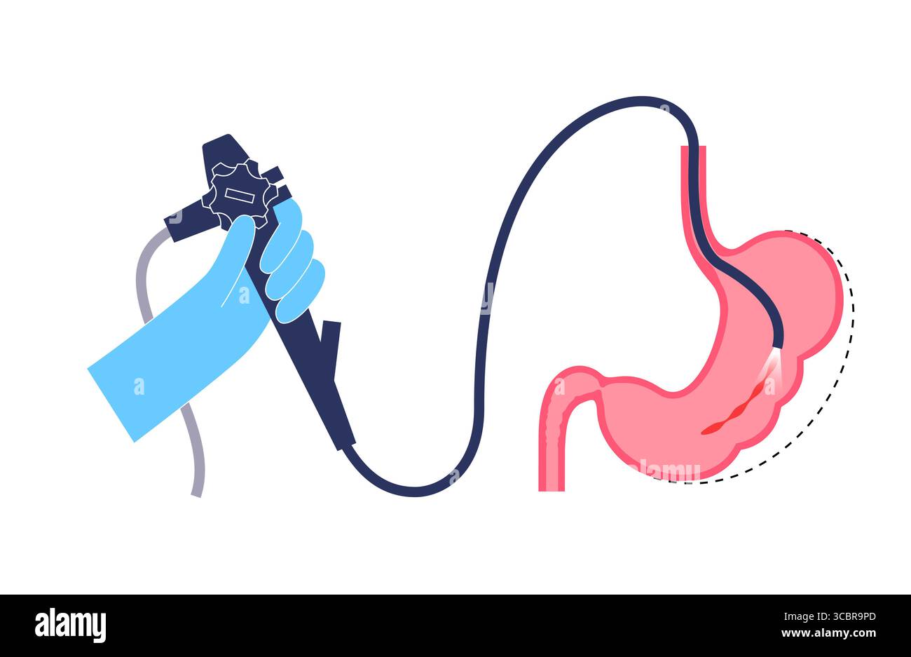 Doctor endoscope isolated medical Cut Out Stock Images & Pictures - Alamy