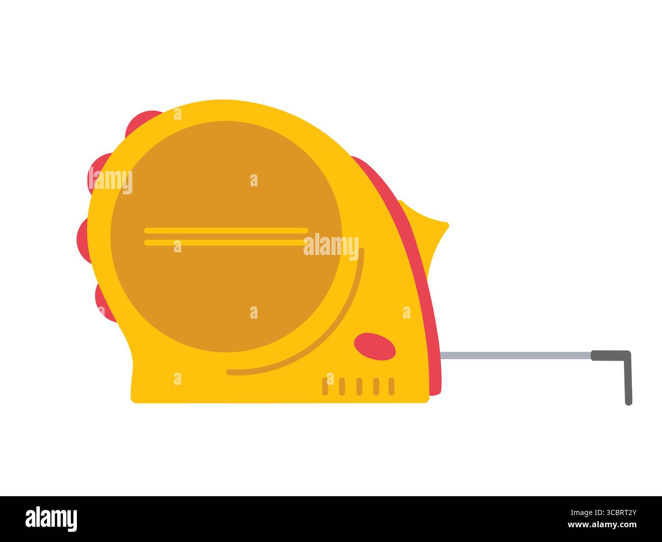 Measuring tool sits on a flat surface showcasing its bright yellow ...