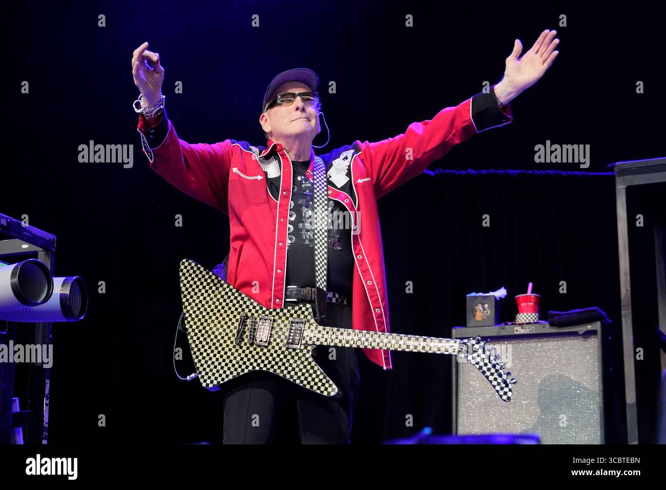 Rick Nielsen of Cheap Trick performs on Friday, Aug. 8, 2025, at Credit ...