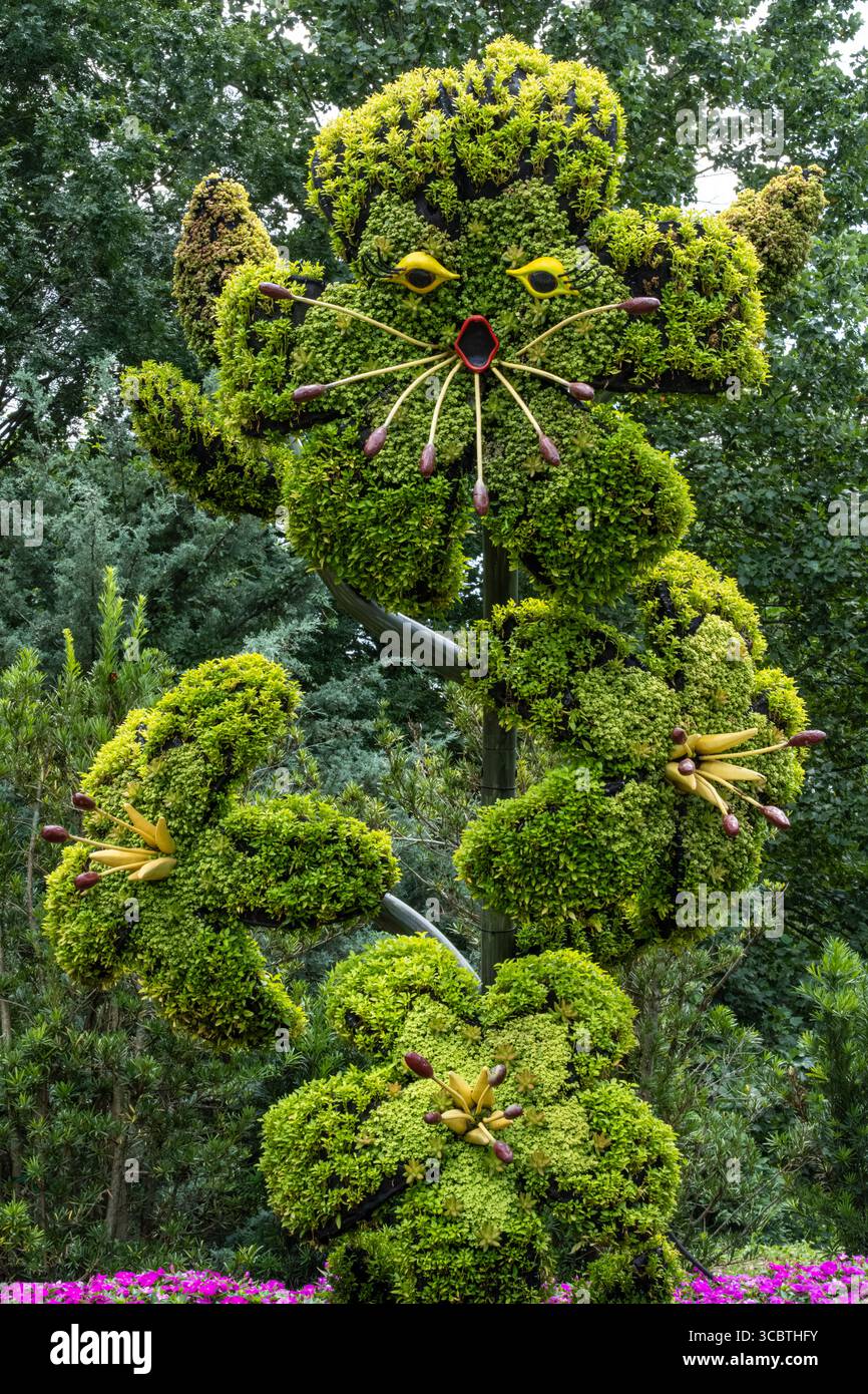 Alice in Wonderland exhibit mosaiculture at the Atlanta Botanical ...