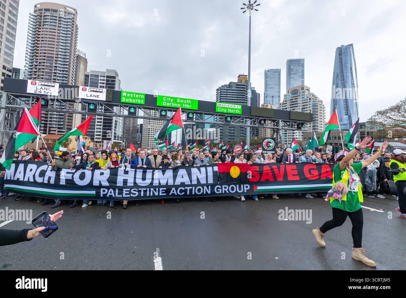 Sydney, Australia, 03 Aug 2025. A large crowd has marched across Sydney ...