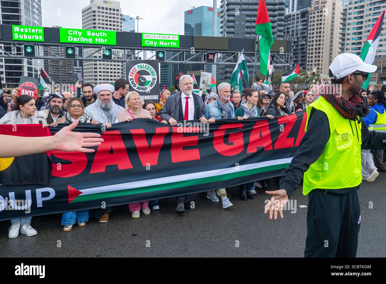 Sydney, Australia, 03 Aug 2025. A large crowd has marched across Sydney ...