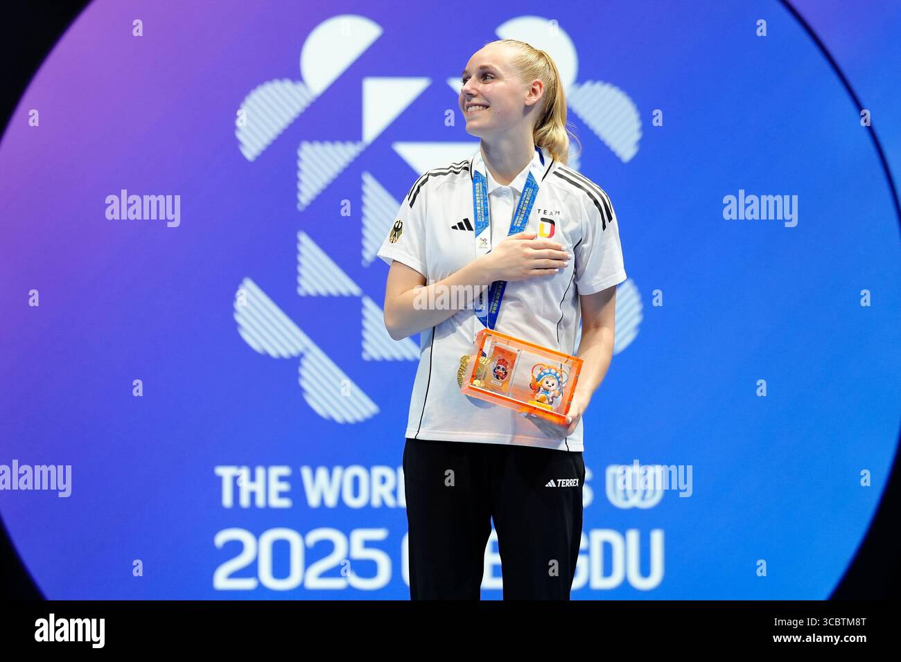 Mia Bitsch from Germany wins a gold medal in the Female Individual ...