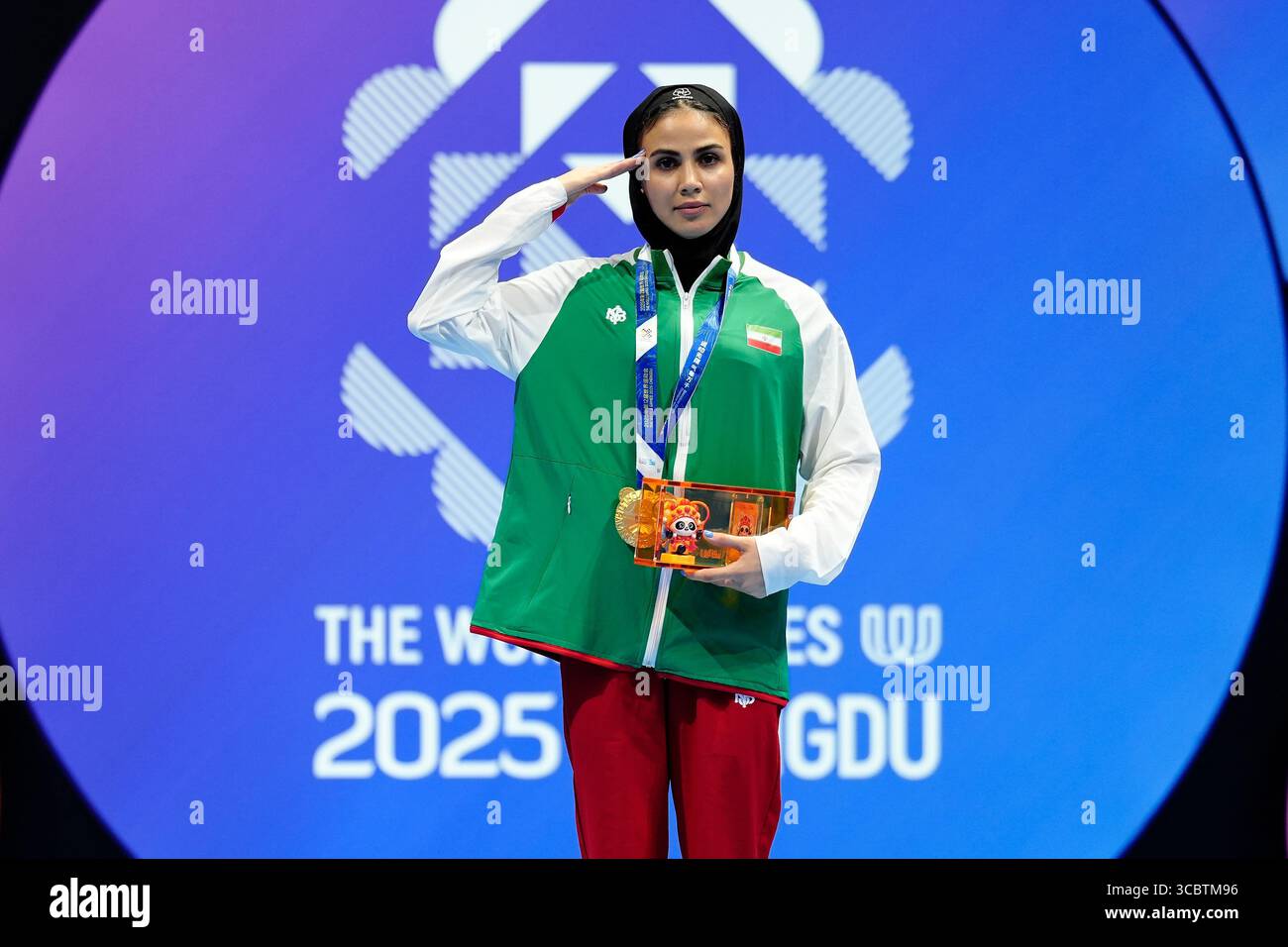 Sara Bahmanyar from Iran wins a gold medal in the Female Individual ...
