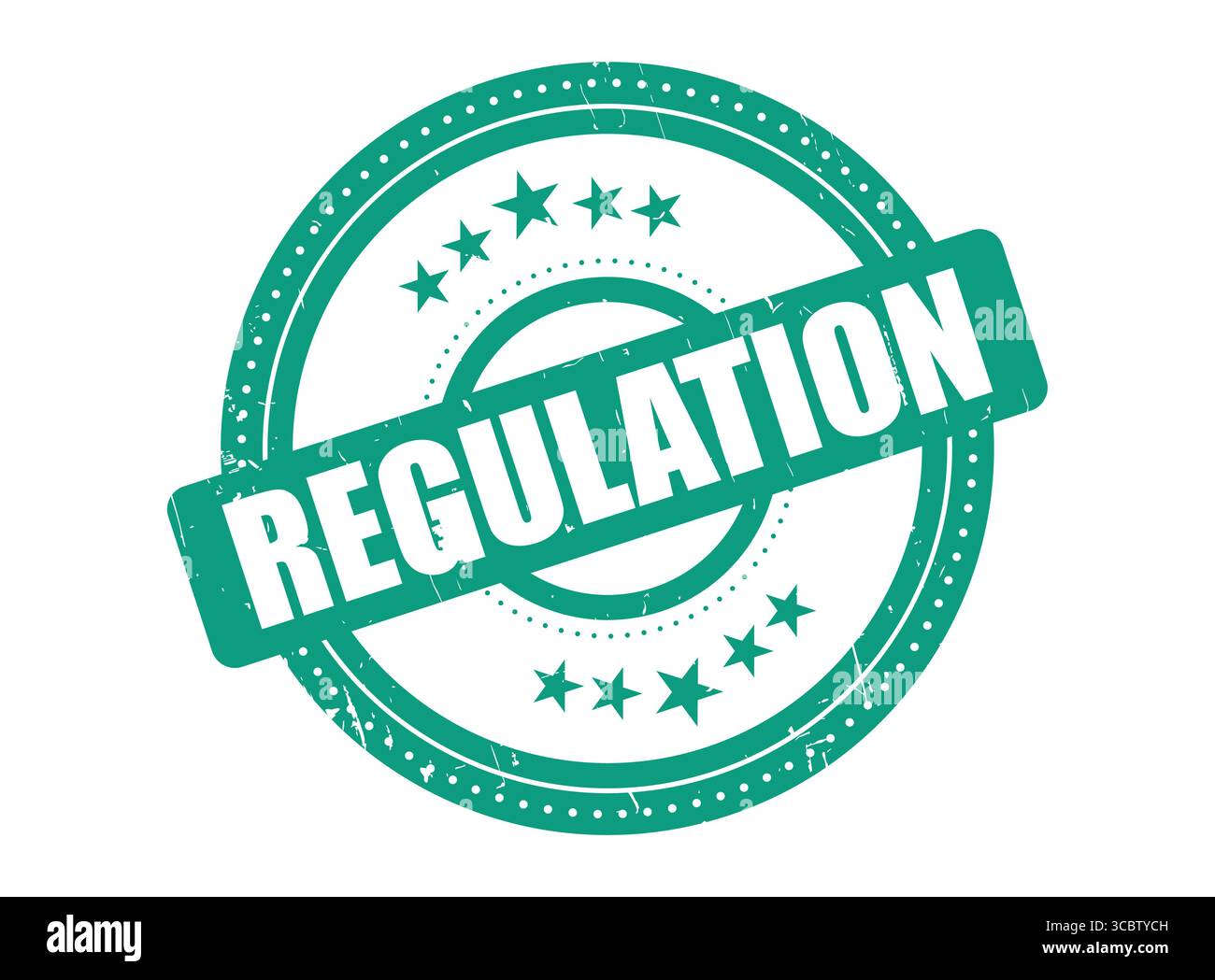 A Regulation Rubber Stamp with Star Border for Rules and Legislation ...
