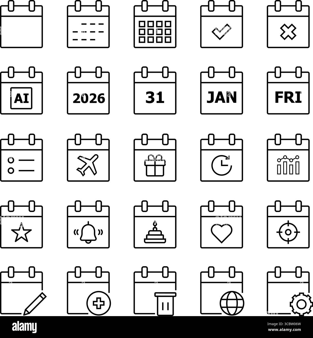 Personal organizer mobile app Stock Vector Images - Alamy