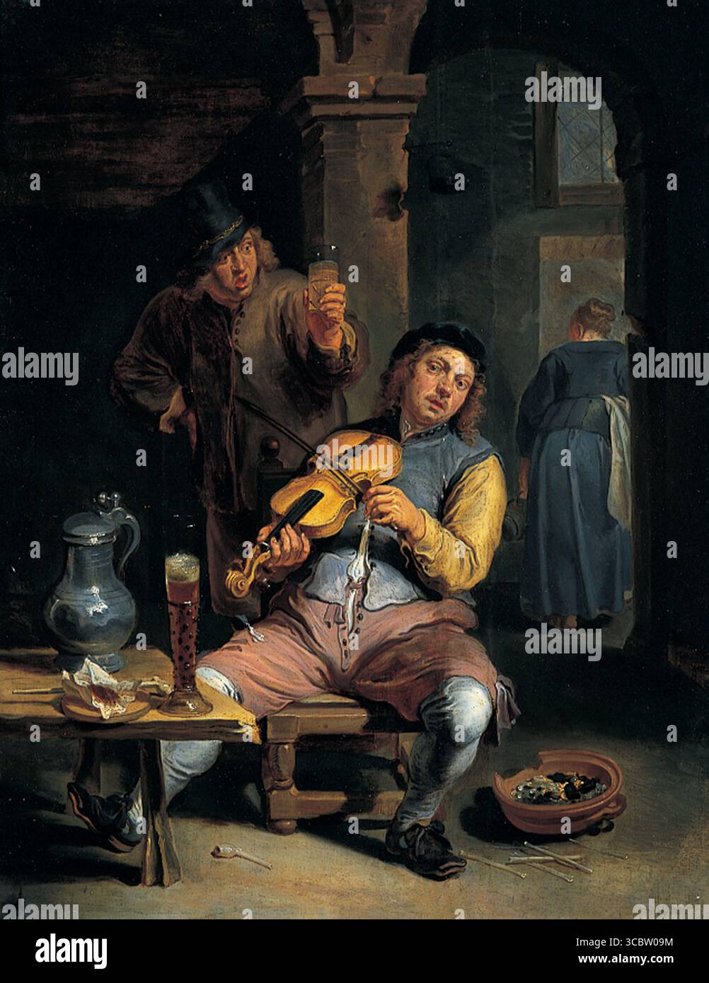 Willem van Herp (Attributed) – The Blind Fiddler Stock Photo - Alamy