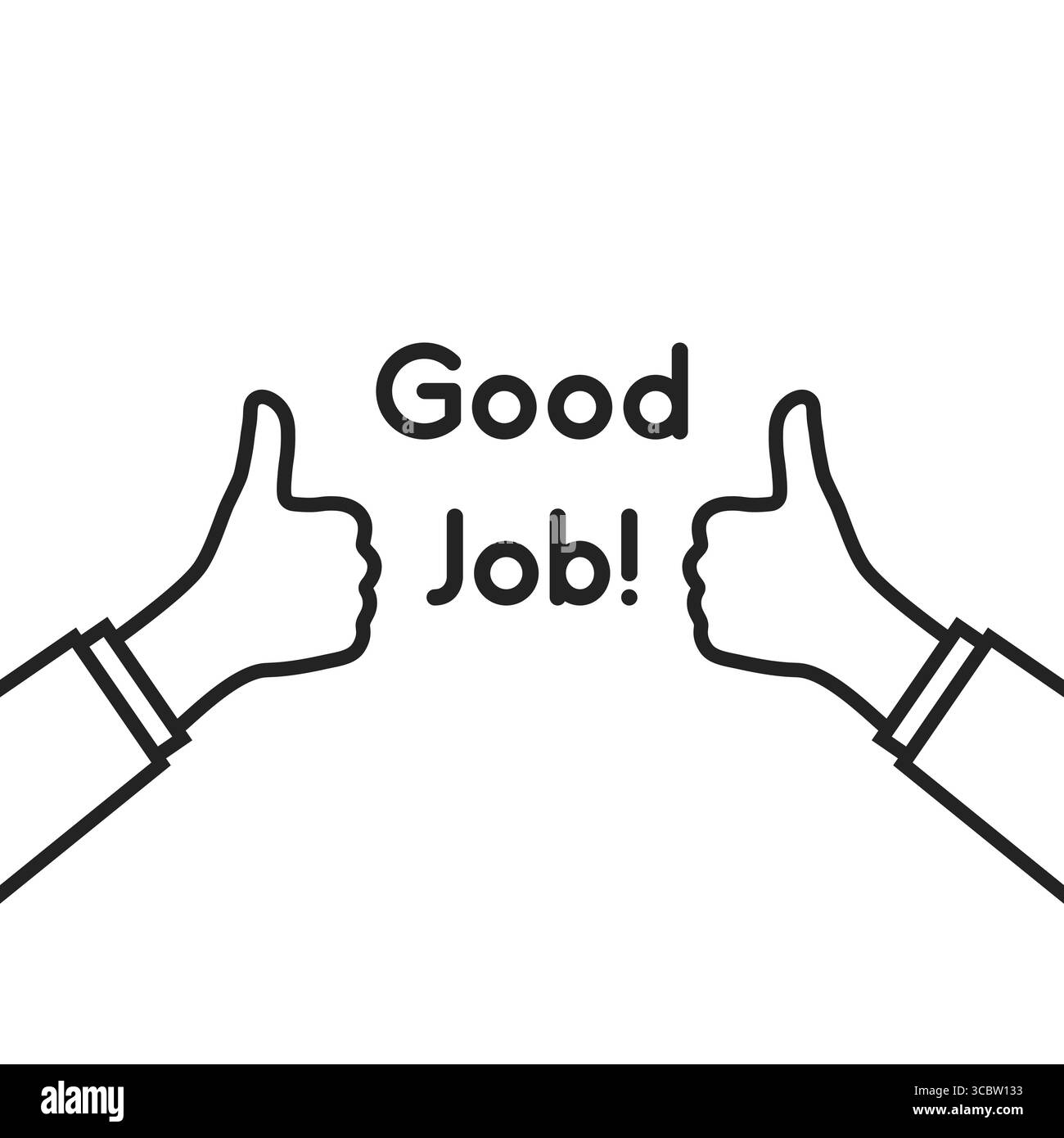 good job with two thumbs up fingers Stock Vector Image & Art - Alamy