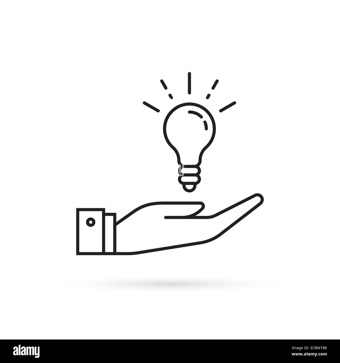 Hand holding lightbulb idea Stock Vector Images - Alamy
