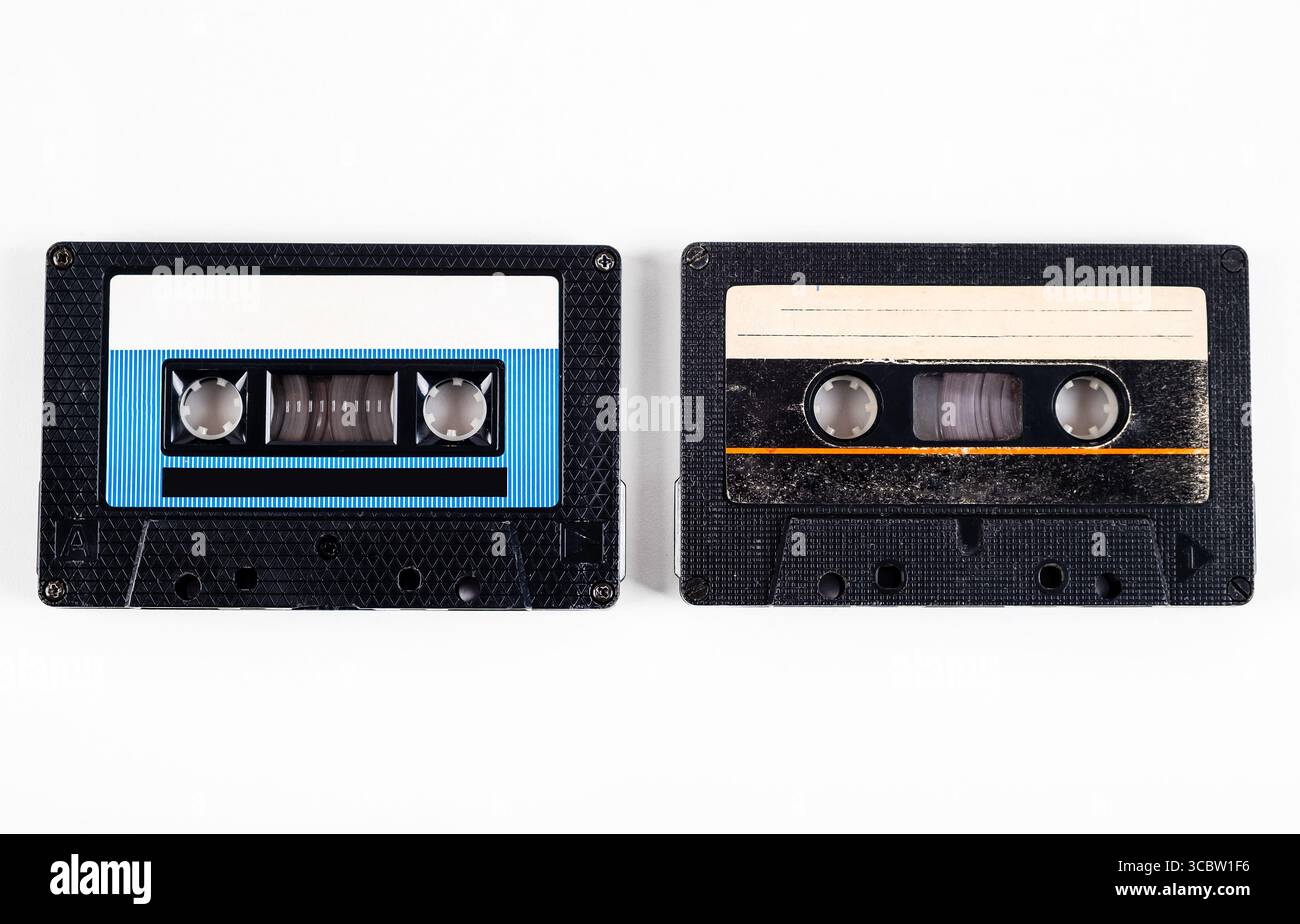 Two old audio cassettes hi-res stock photography and images - Alamy
