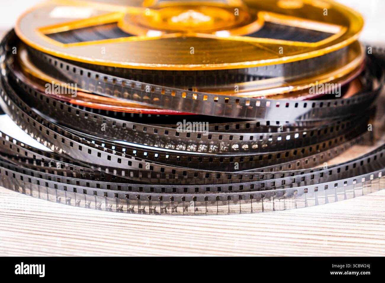 Vintage film strip reels hi-res stock photography and images - Alamy
