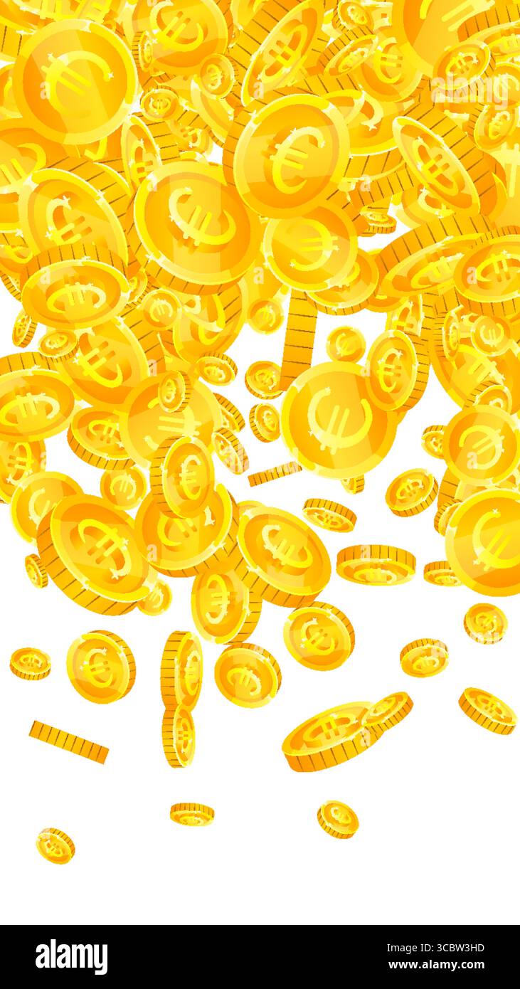 Euro coins in air Stock Vector Images - Alamy