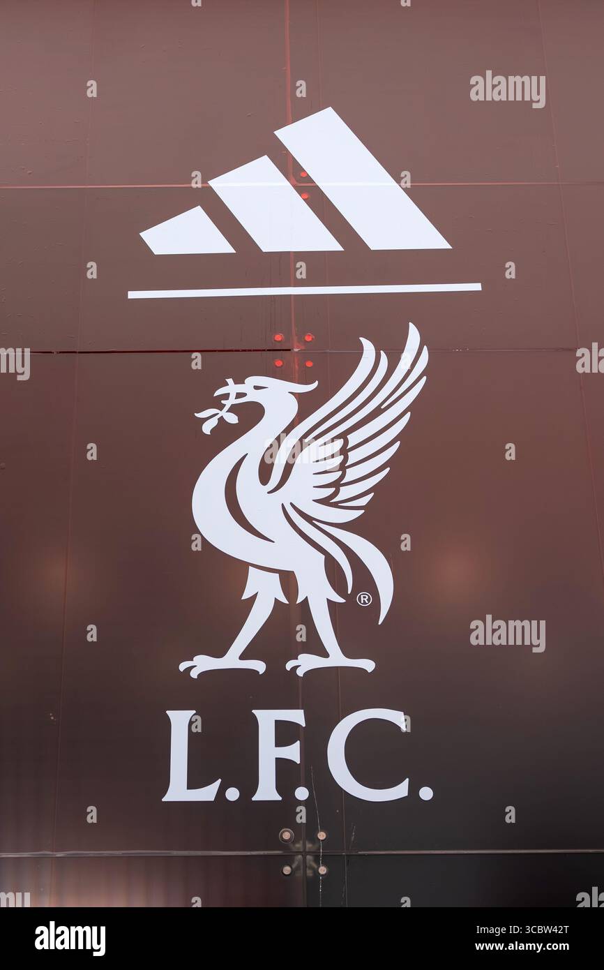Liverpool FC Sign and Logo on the side of JD Sports in Liverpool ONE ...