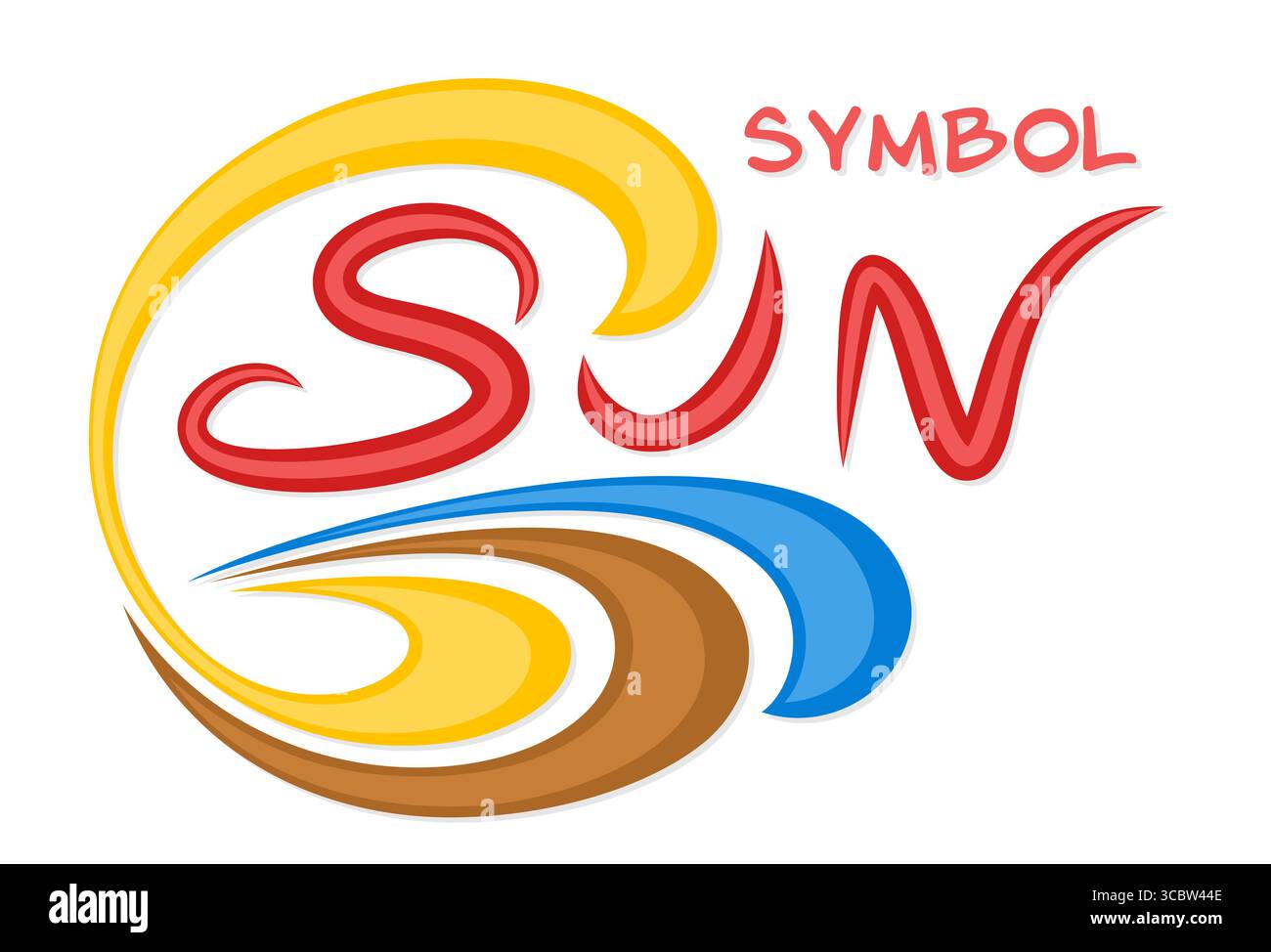 Sand sun sea text Stock Vector Images - Alamy