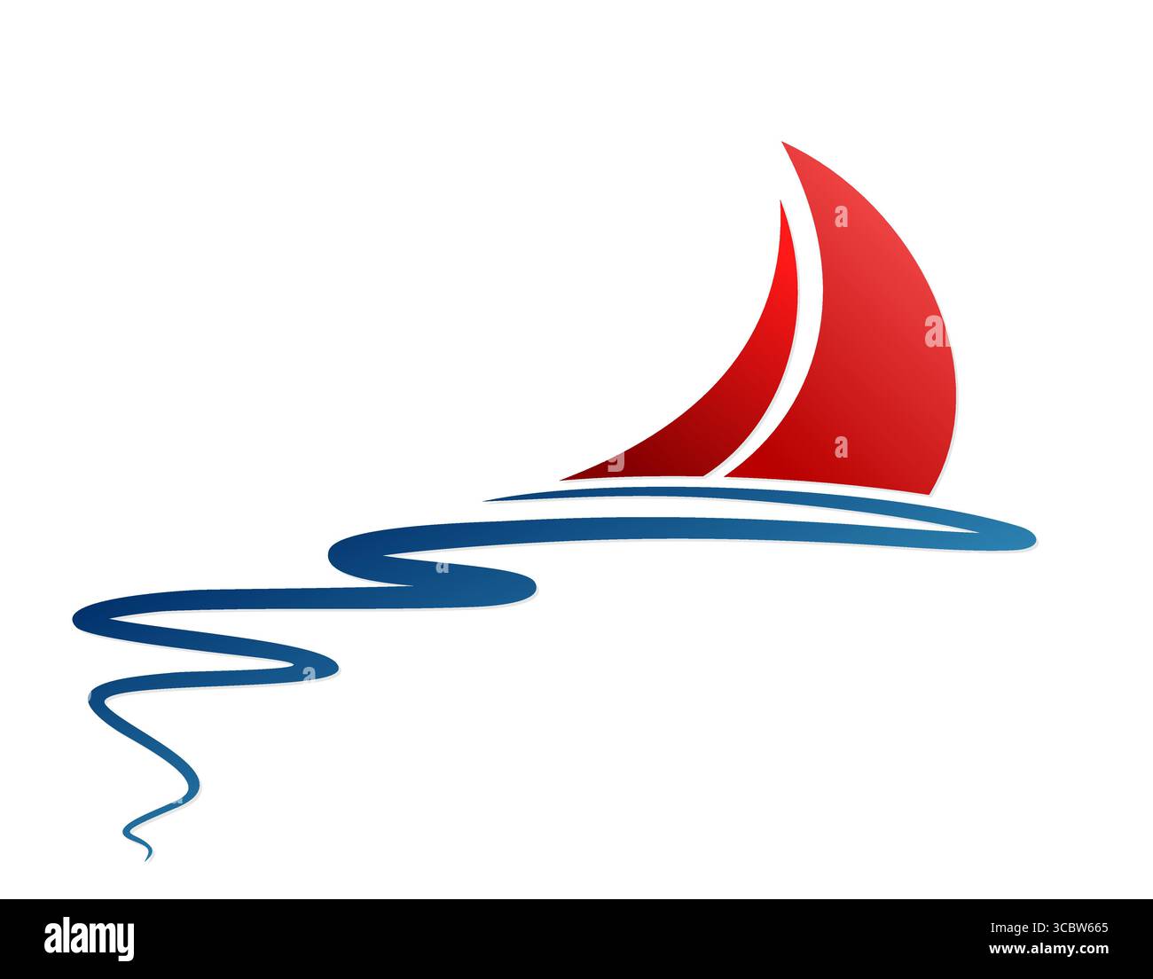 Red blue boat in Cut Out Stock Images & Pictures - Alamy
