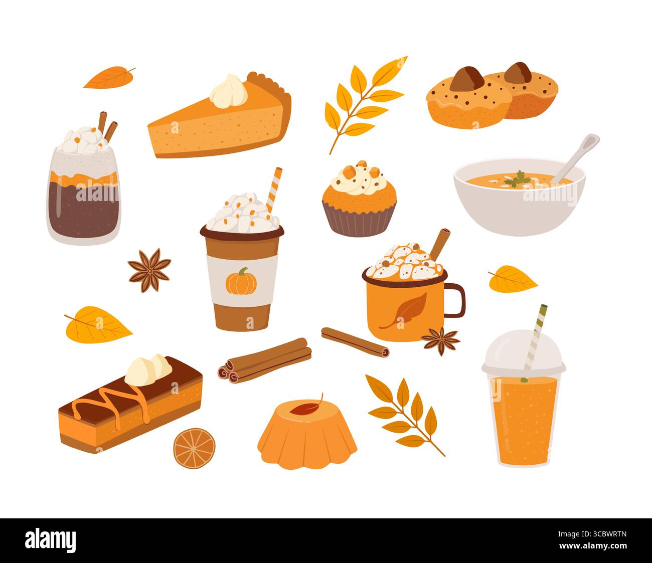 Cafe coffee cake fall Cut Out Stock Images & Pictures - Alamy