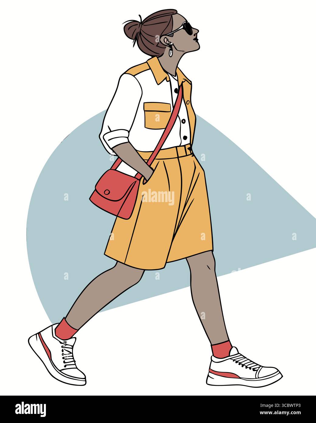 Creative Female Outfit Ideas Editable Vector – Fashion Illustration ...