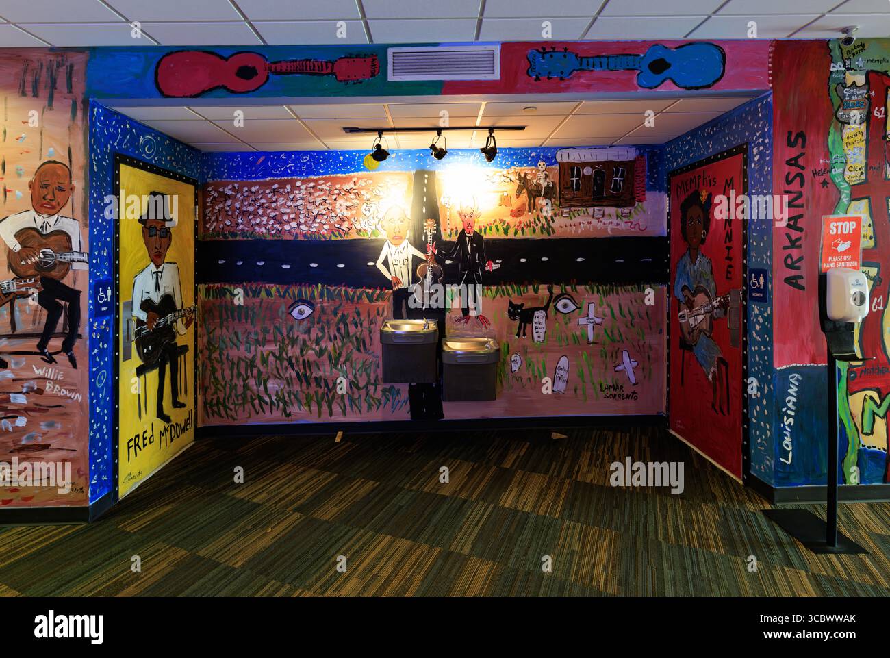 Restrooms at the The Gateway to the Blues Museum and Visitors Center on ...